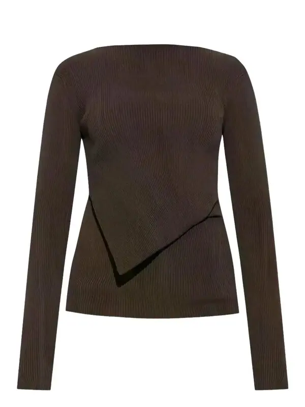 Rick Owens Ribbed Knit Sweater - Brown