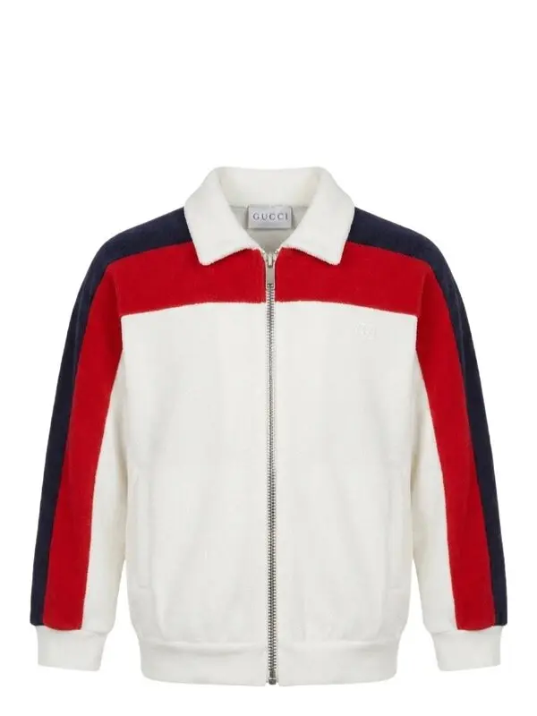 Gucci Striped Zip-up Jacket - White
