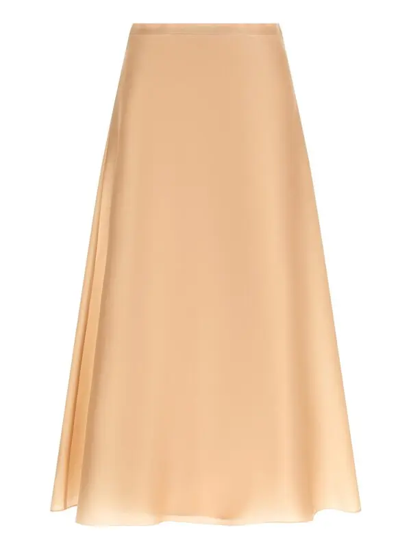 Alberta Ferretti Flared Midi Skirt - Nude