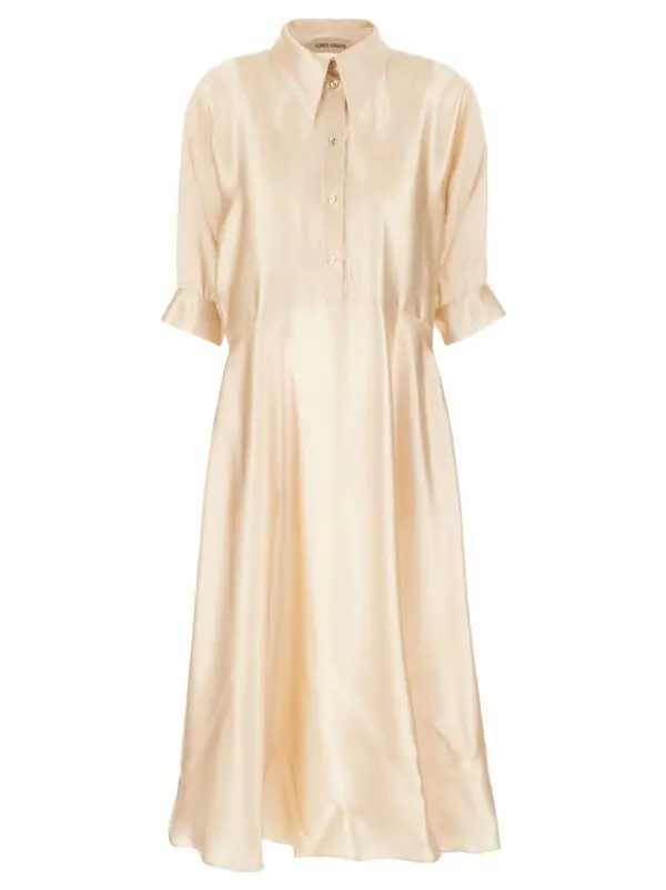 Alberta Ferretti Acetate Blend Midi Dress - Peach