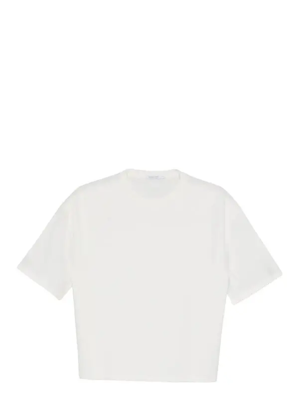 Patrizia Pepe Short Sleeve T-shirt With D-ring Detail - White