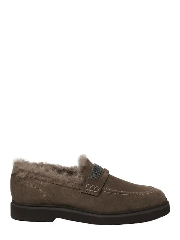 Brunello Cucinelli Monile Round Toe Loafers - Light Brown