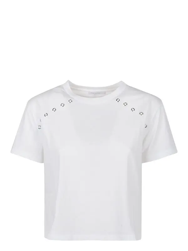 Patrizia Pepe Eyelet Detail T-shirt - White