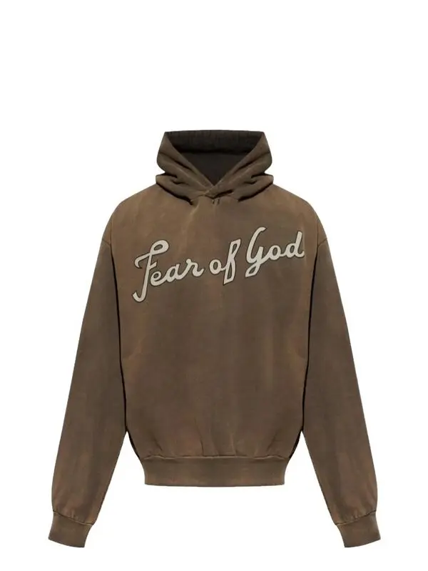 Fear Of God Long Sleeve Hooded Sweatshirt - Brown