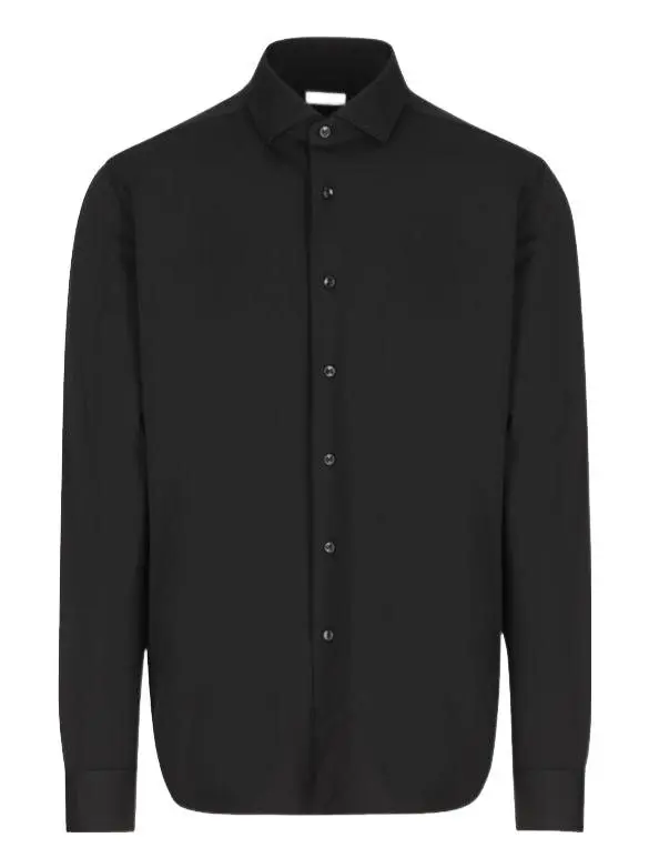 XACUS Buttoned Down Classic Collar Shirt - Black