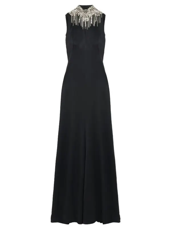 Alexander McQueen Mock-neck Sleeveless Maxi Dress - Black