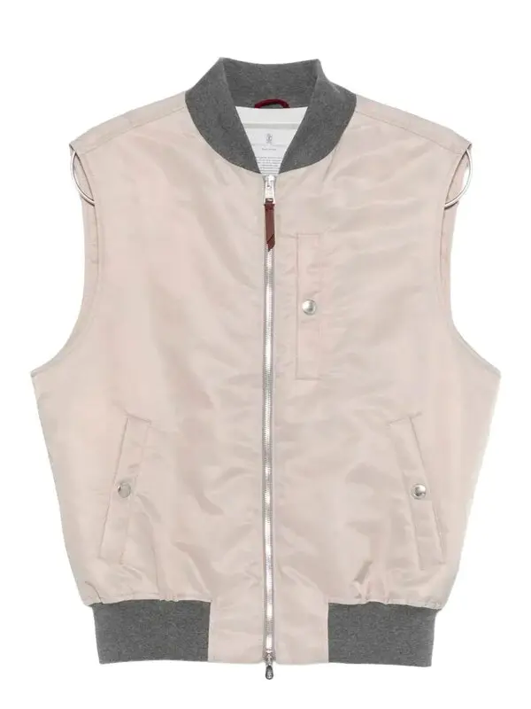 Brunello Cucinelli Zip-up Gilet - Nude