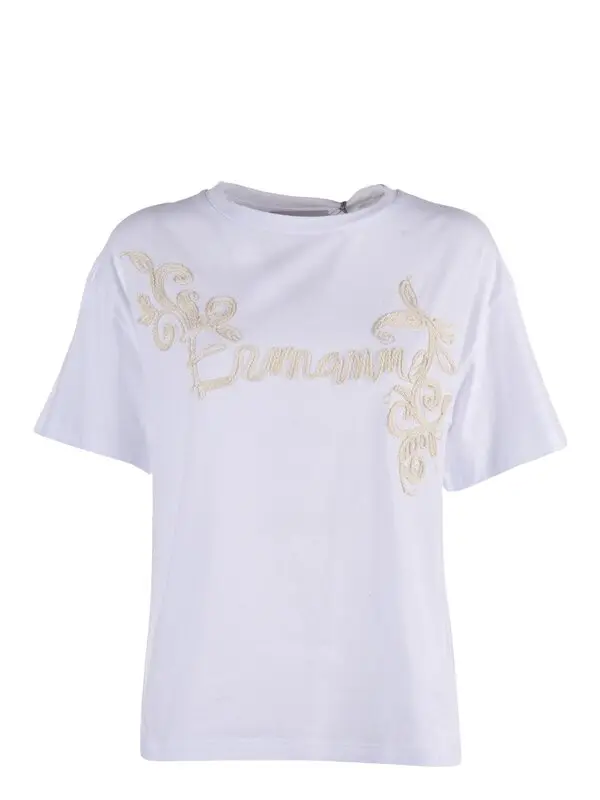 Ermanno Scervino Embroidered Logo T-shirt - White
