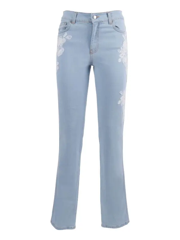 Ermanno Scervino Lace-patch Jeans - Blue