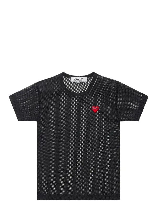 Play Comme Des Garcon Crewneck Short Sleeve T-shirt - Black