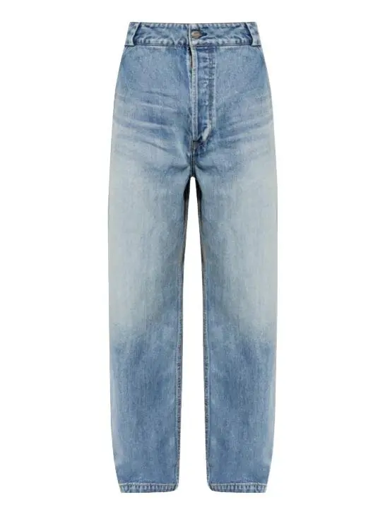 Fear Of God Straight Leg Jeans With Contrast Stitching - Blue