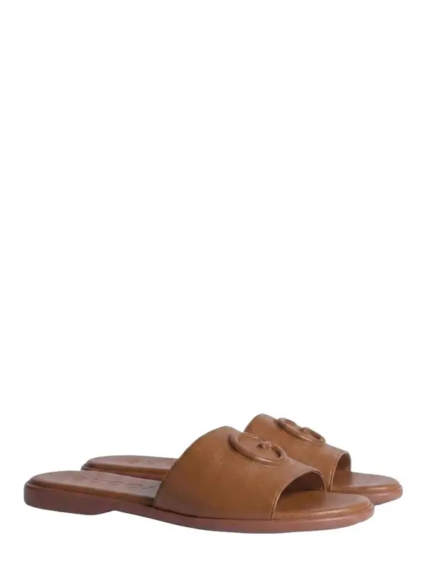 Gucci Double G Slide Sandal - Brown