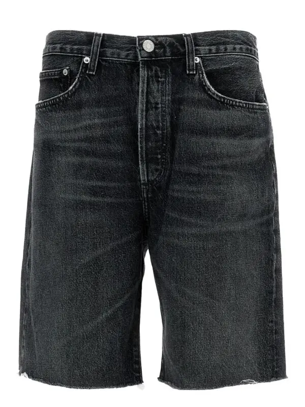 AGOLDE Anson Buttoned Shorts - Black