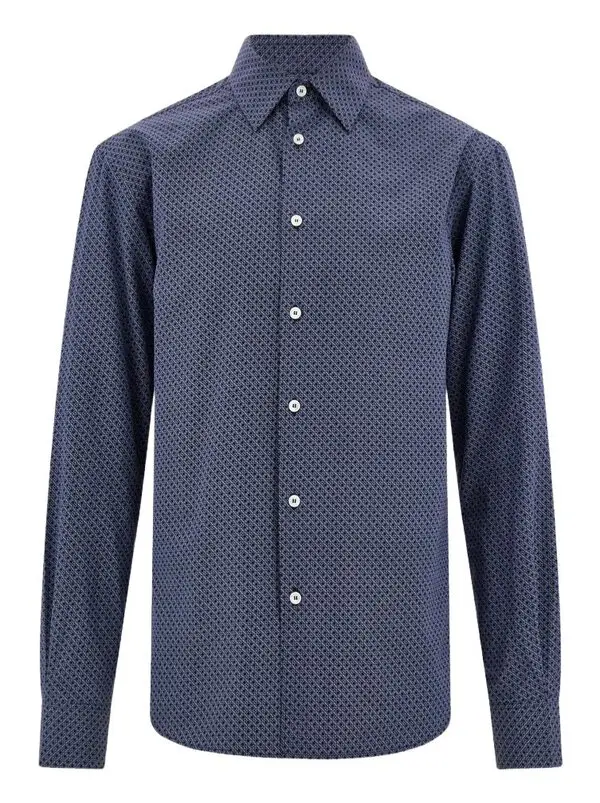 FERRAGAMO Long Sleeve Shirt - Blue