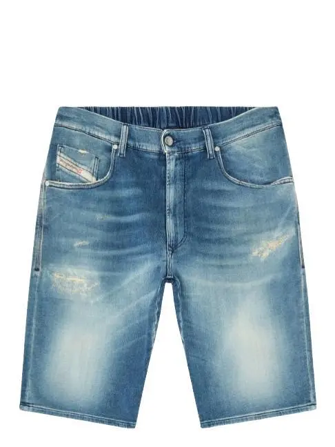 DIESEL® Drawstring Denim Shorts - Medium Blue