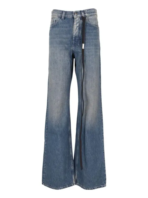 ANN DEMEULEMEESTER Stonewashed Wide-leg Jeans - Blue