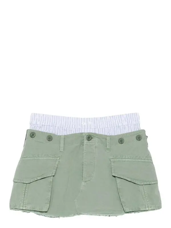 Alexander Wang Cargo Raw-cut Mini Skirt - Gray
