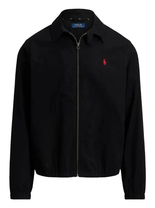 Polo Ralph Lauren Zip-up Jacket With Logo Detail - Black
