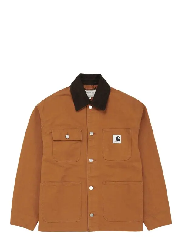 Carhartt Work In Progress Long-sleeved Work Jacket With Logo Detail - Brown
