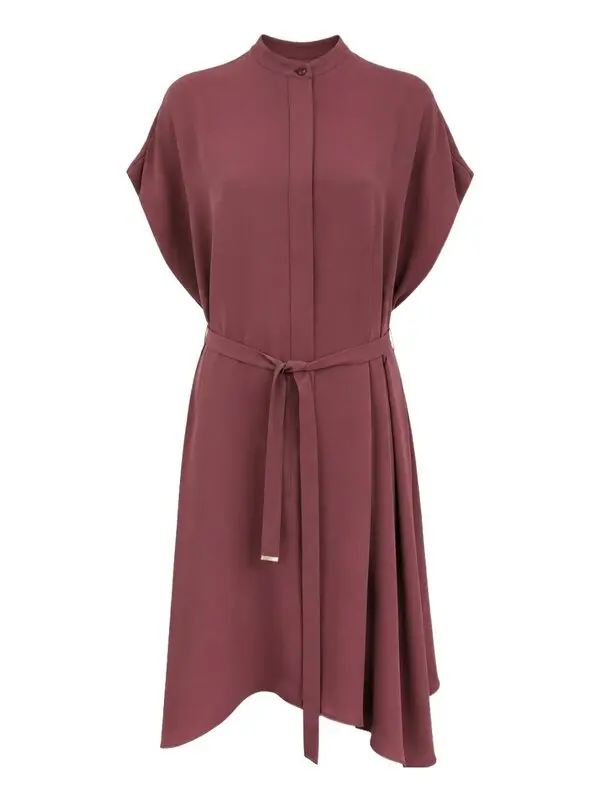 Herno Belted Short Dress - Onion Color