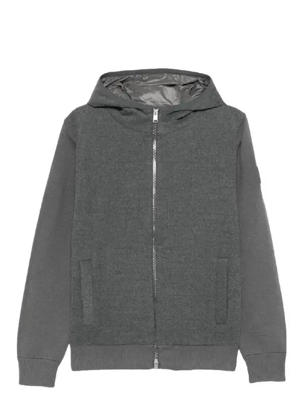 Hugo Boss Zip-up Hooded Sweater - Gray