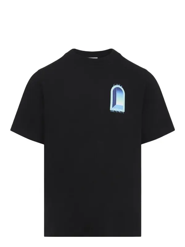 Casablanca Gradient Arch Print T-shirt - Black