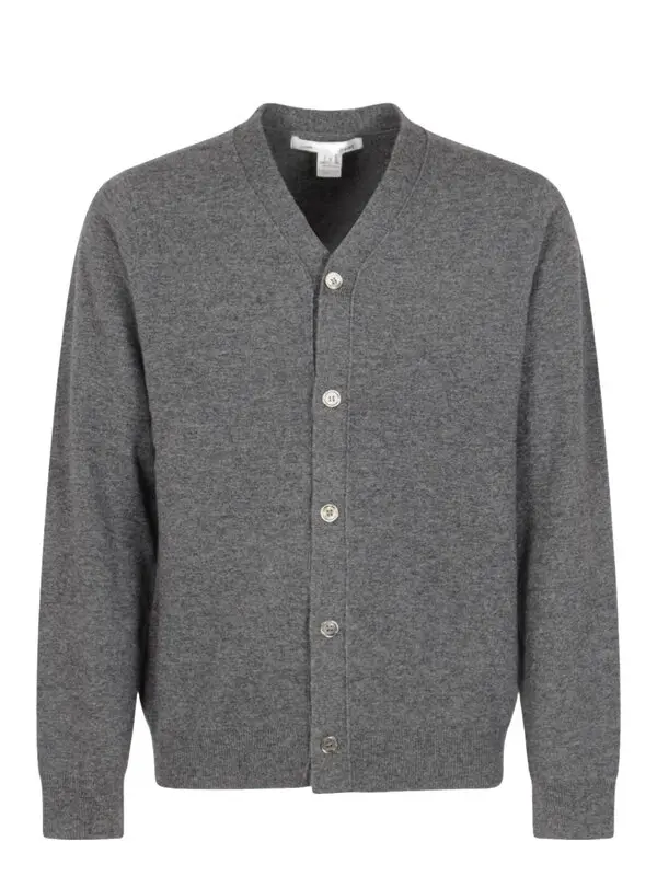 Comme Des Garçons V-neck Cardigan - Gray