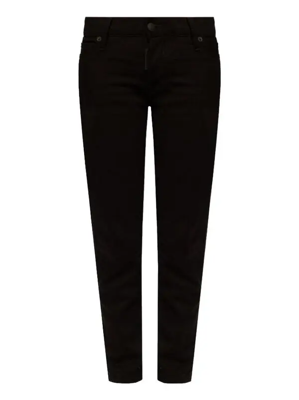 Dsquared2 Jennifer" Logo Print Cropped Jeans - Black