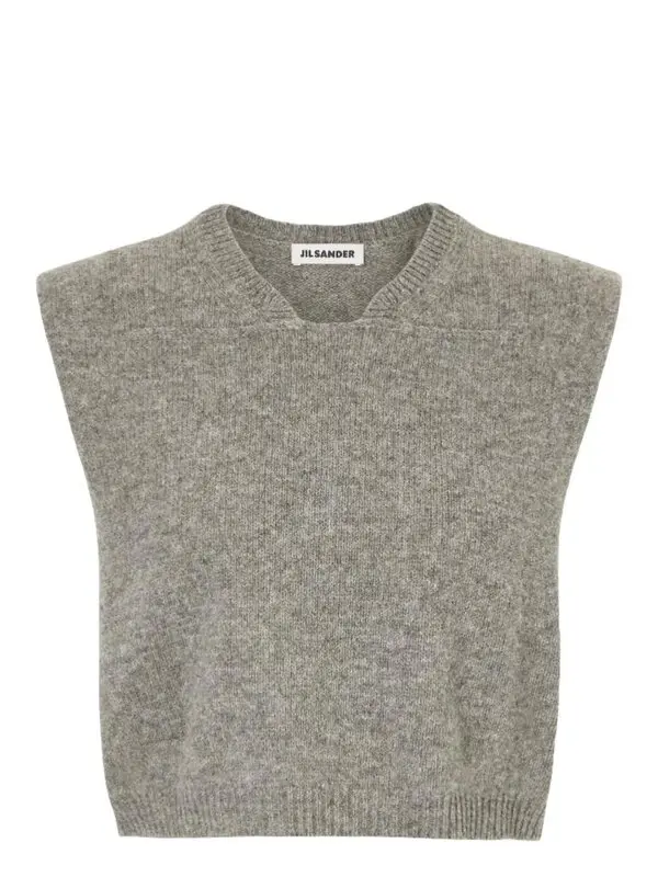 JIL SANDER V-neck Vest - Gray