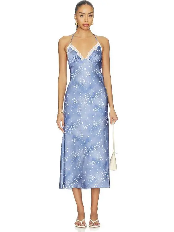 LoveShackFancy Evania Dress - Blue