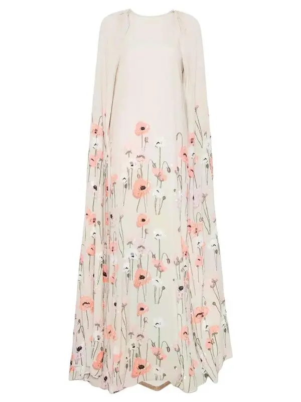 Bernadette Minnie Poppy Embroidered Dress - Neutrals