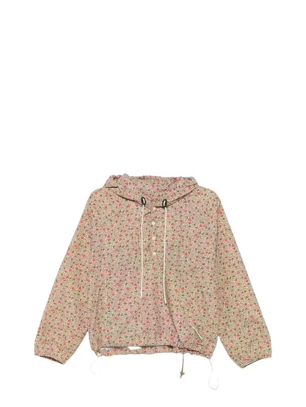 The Great. Trailhead Floral-print Hoodie - Neutrals