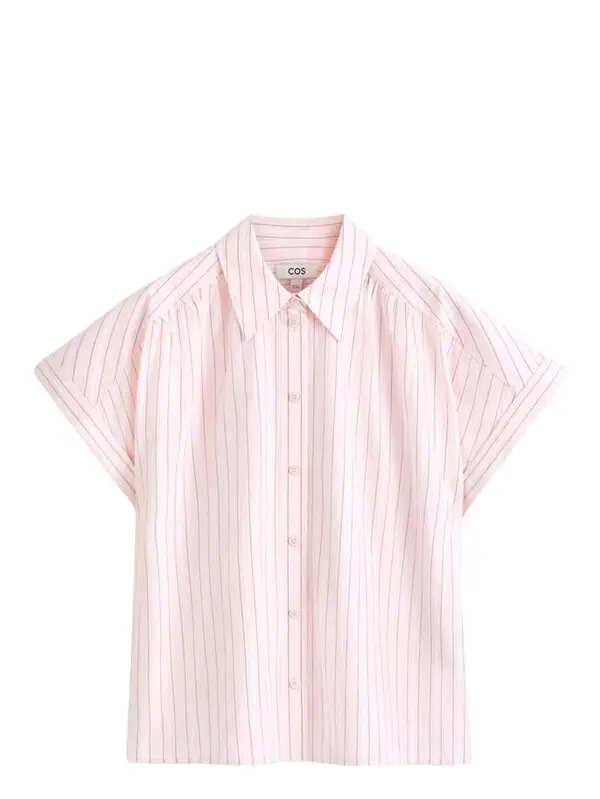 Cos Striped Short-sleeve Shirt - Pink