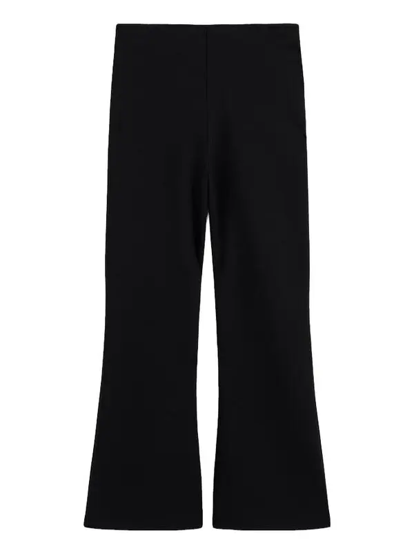 Cos Jersey Flared Pants - Black