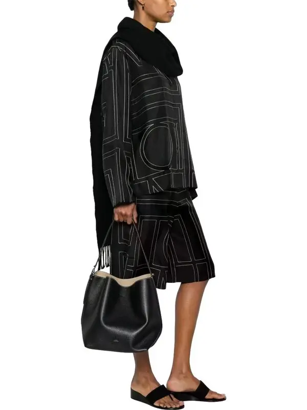 TOTEME Monogram Print Shorts - Black