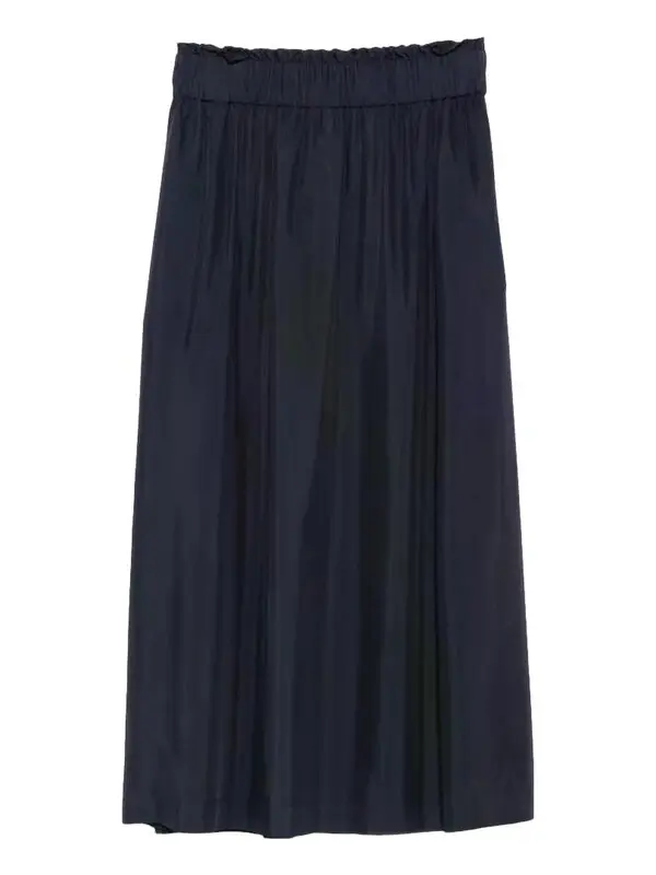 Gant Elasticated Waistband Gathered Midi Skirt - Blue