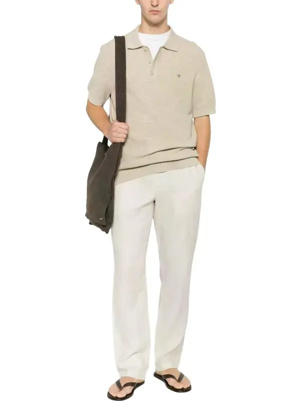 Gant Logo-embroidered Polo Shirt - Neutrals