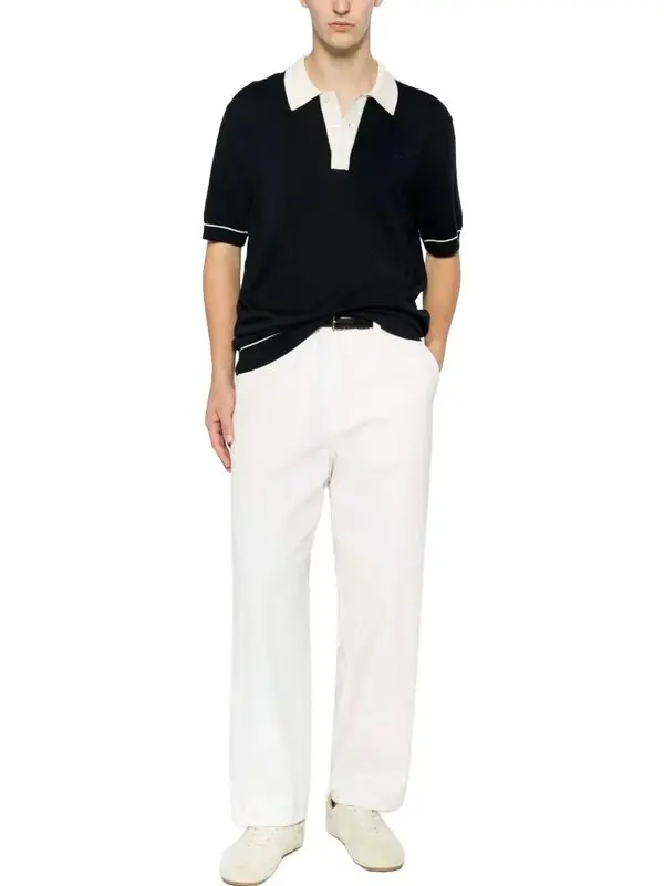 Gant Contrast-collar Tipped Polo Shirt - Blue