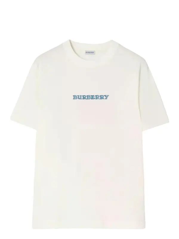 Burberry Heritage Logo Cotton T-shirt - Neutrals