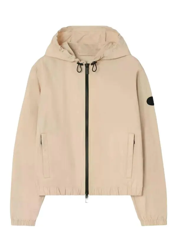 Burberry Nelson Hooded Jacket In Lightweight Nylon Twill - Neutrals