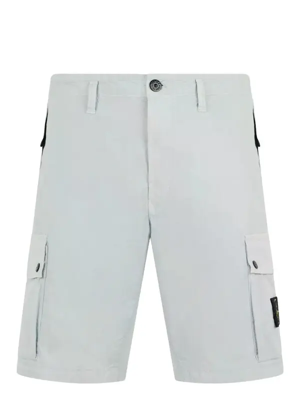 Stone Island Logo Patch Cargo Shorts - Grey