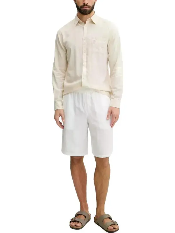 Guess Logo-patch Shirt - Neutrals