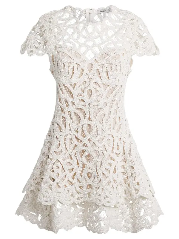 Simkhai Lace Lina Mini Dress - White