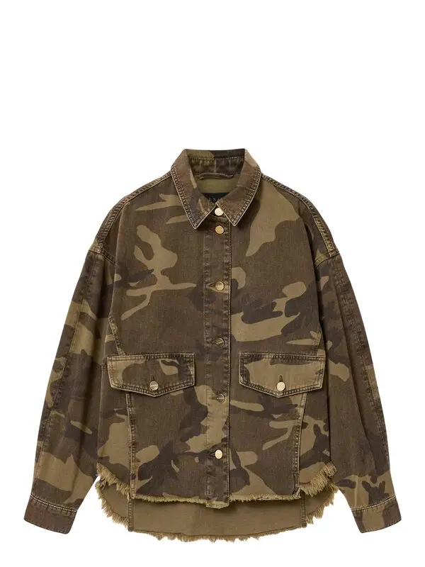 ALLSAINTS Cotton Camouflage Shacket - Green
