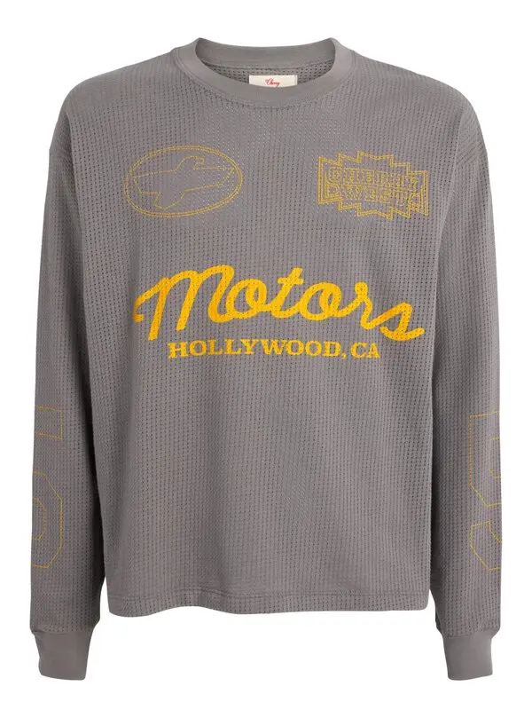 CHERRY LOS ANGELES Mesh Long-sleeve Motors T-shirt - Grey