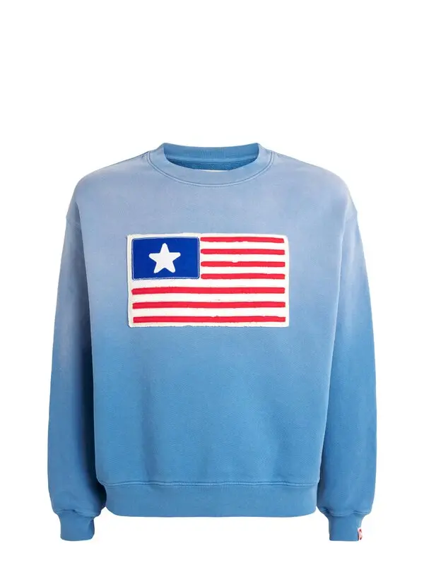 CHERRY LOS ANGELES One-star Flag Sweatshirt - Blue