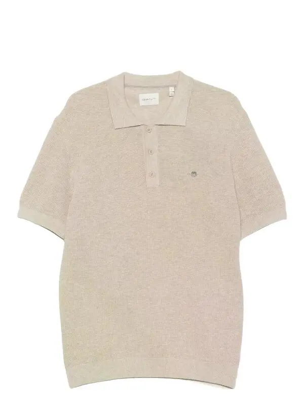 Gant Logo-embroidered Polo Shirt - Neutrals