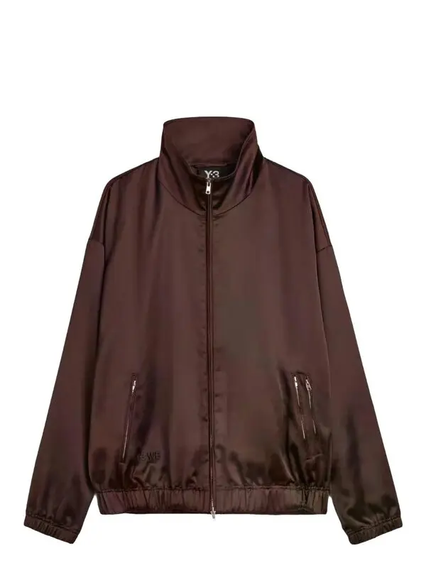 Y3 X Wales Bonner Embroidered Satin Jacket - Brown