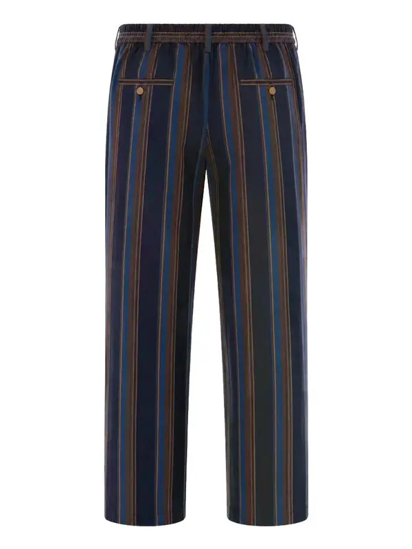 Viktor & Rolf Bayadere Pattern Pleated Trousers - Blue