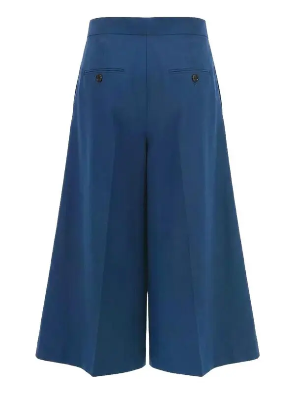 Marni Gaucho Pleated Wide-leg Trousers - Blue